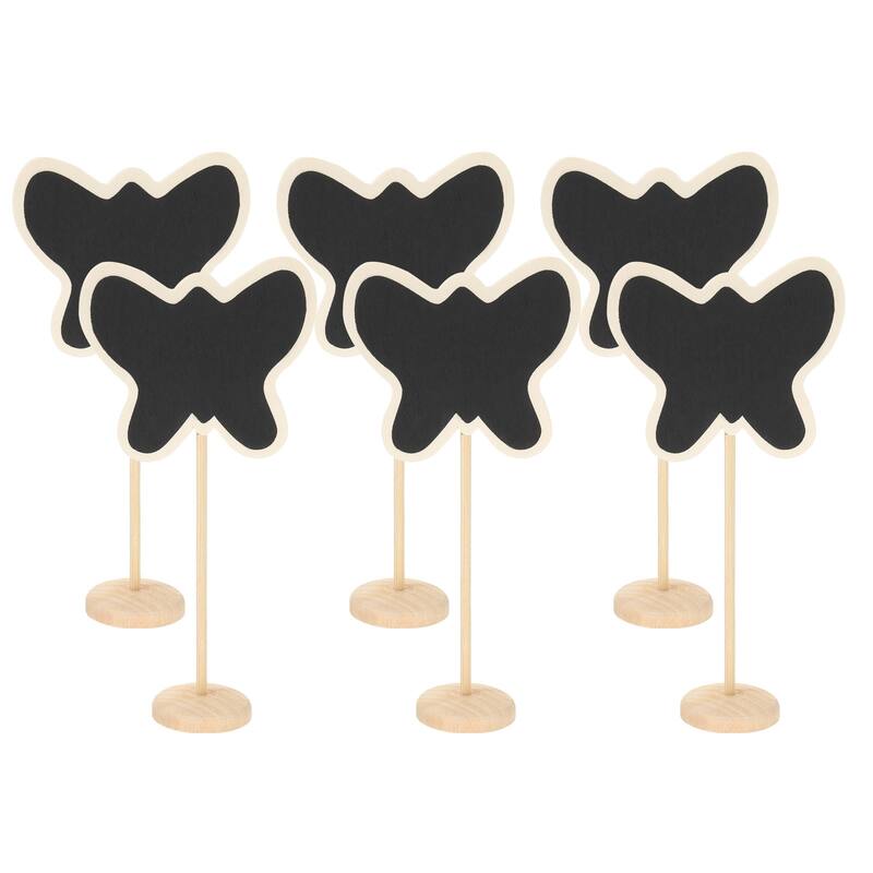 Mini Chalkboard Signs with Easel Stand, Black Butterfly Shape, 6.9"x3.1 ...
