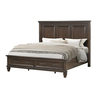 Hamilton Transitional Queen/King Bed Made with Wood - Bed Bath & Beyond ...
