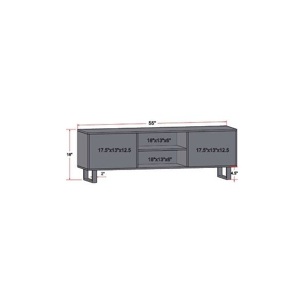 Linear Modern Solid Wood Entertainment Unit - Bed Bath & Beyond - 32202097