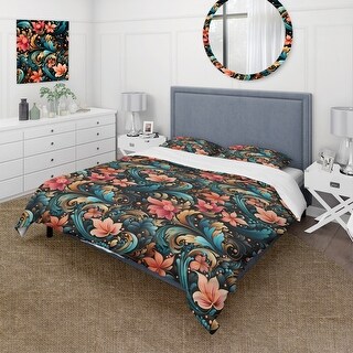 Designart "Urban Chic Paisley Pattern" paisley Bed Cover Set With 2 ...
