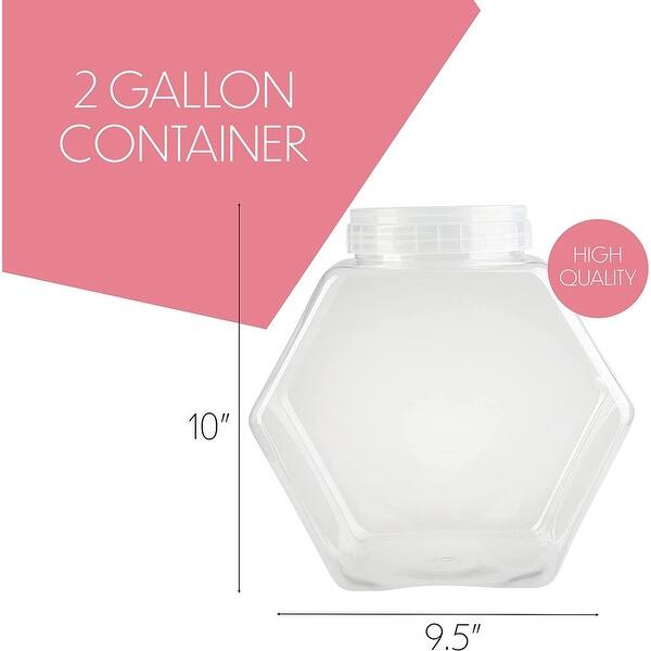 Hexagon Canister Container Jar Bucket With Lid - Bed Bath & Beyond ...