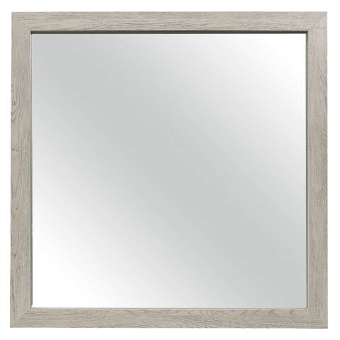 37 Inch Transitional Style Wooden Frame Mirror, Dark Oak - On Sale ...