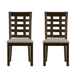 Set of 2 Upholstered Dining Chairs with Low Open Square Back in ...