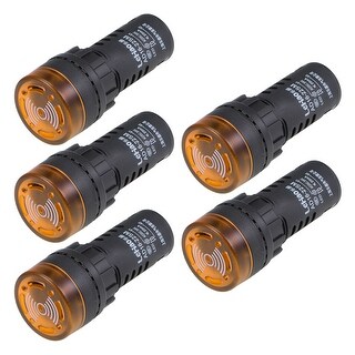 AC/DC 24V Indicator Light with Buzzer Green Flashing Alarm 22mm Panel ...