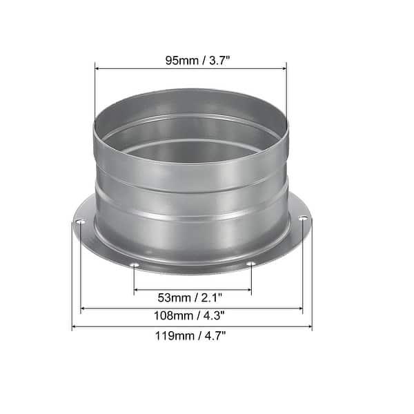 Duct Connector Flange, Metal Straight Pipe Exhaust Hose Flange HVAC ...