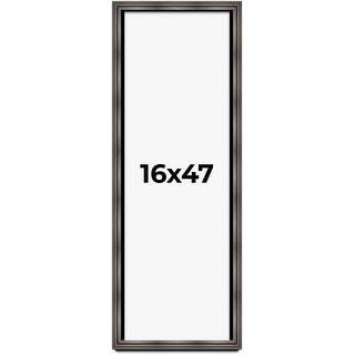 16x47 Shadow Box Frame Brown Cherry | 2.625 Inches Deep Pine Wood - Bed ...