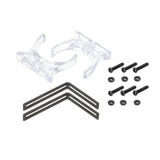 Plastic Water Tank C-Shape Support Clamp Clear D50mm with L-Shape Metal ...