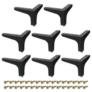 Metal Furniture Legs 4 Inch Furniture Feet Triangle Sofa Legs Black ...