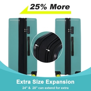 Contrast Color Trunk Sets Hardshell Luggage Expandable Spinner Suitcase ...