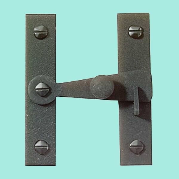 Door Lock Flip Latch 3" Long H Black Flush Mount Wrought Iron Flip ...