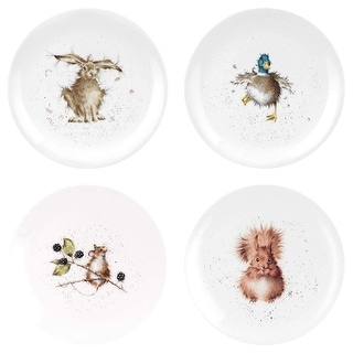 Royal Worcester Set of 4 Wrendale Designs Coupe Plates - 8 Inches - Bed ...
