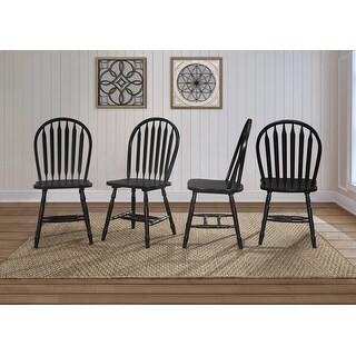 Solid Wood Windsor Arrowback Dining Chairs (Set of 4) - 20.5" L x 19.5 ...