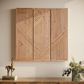 Lorelyn Square Farmhouse Wood Panel Wall Art Set - 43.5"H x 13.5"W x 1. ...