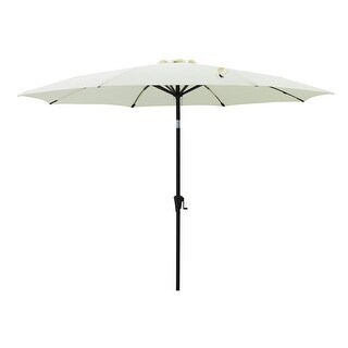 11 ft Outdoor Patio Market Table Umbrella with Fiberglass Rib Tip and ...