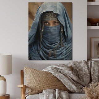 Designart "African Tribal Mask Tuareg" African Tribal Print on Natural ...