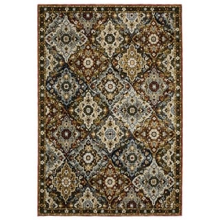 Style Haven Adalynn Traditional Panel Medallions Red/ Multi Area Rug ...