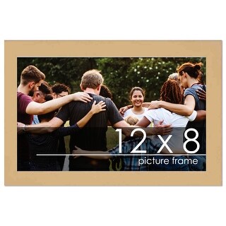 12x8 Traditional Natural Complete Wood Picture Frame with UV Acrylic ...