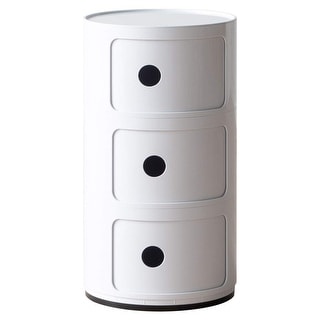 Side Table Nordic Bedside Tables, Round Bedside Cabinet 3 Tier Drawer ...