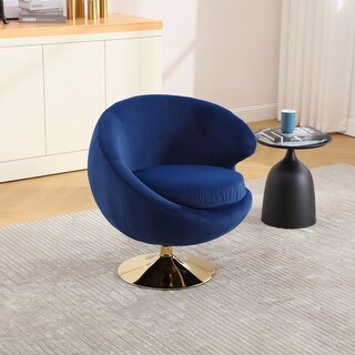 Velvet Vanity Chair Club Accent Chair with Round Upholstered Sofa Chair ...