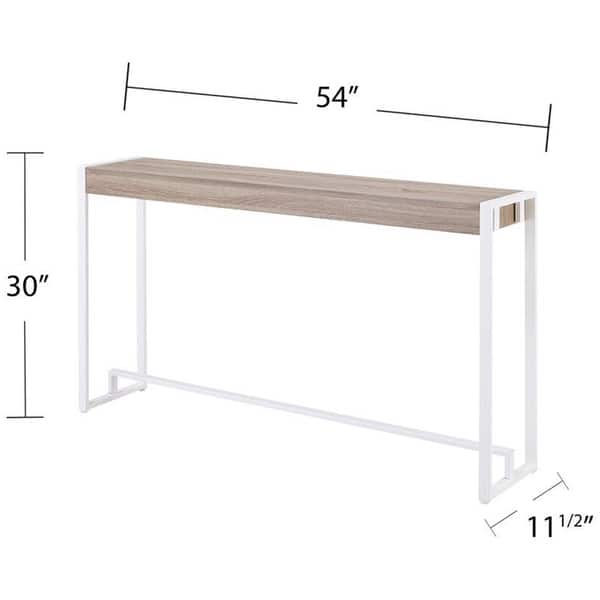Wood Top Console Table in Mocha Gray and White - 54 x 84 - Bed Bath ...