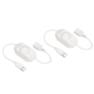 5V USB PWM Rotary Inline Dimmer Switch for LED Strips Lights White ...