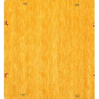 Ahgly Company Machine Washable Contemporary Deep Yellow Area Rugs - Bed ...