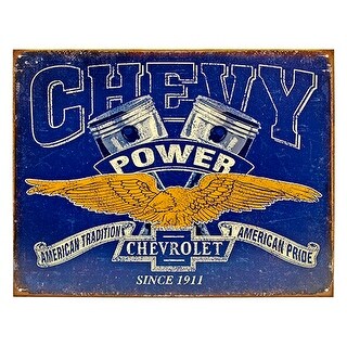 Chevy Power Tin Sign - Bed Bath & Beyond - 16409448