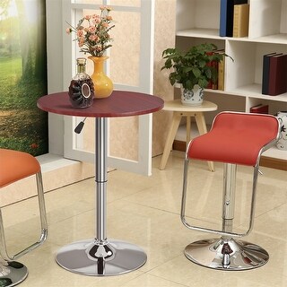 Yaheetech Adjustable Round Pub Table Bar Table - On Sale - Bed Bath ...