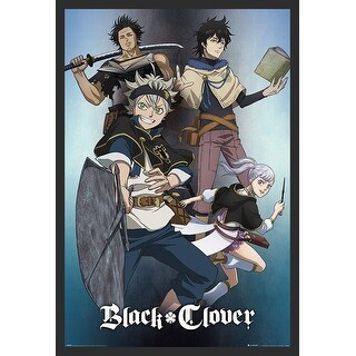 Black Clover - Magic Framed Art Poster - 24 x 36 Inch - Bed Bath ...