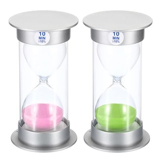 10 Minute Sand Timer, Sandy Clock Count Down Sand Glass, Pink, Green ...