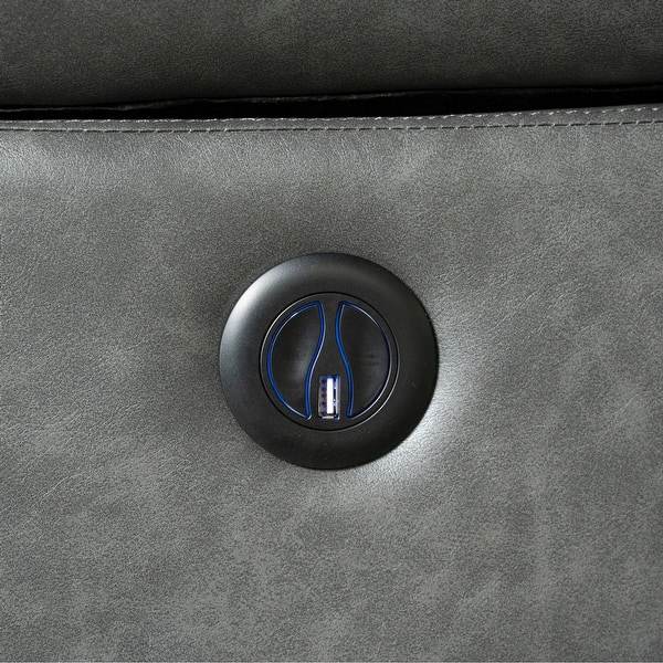 Infinity 3 Piece Transitional Faux Curved Living Room Reclining ...