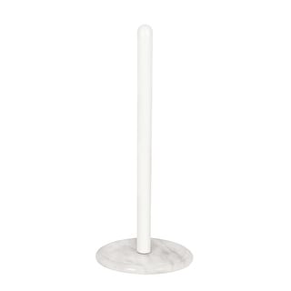 Creative Home White Marble Paper Towel Holder with White Metal Pole ...