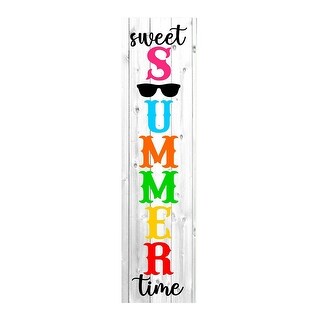 Sweet Summer Time Vertical Wood Print Sign 5.5" x 24" - Bed Bath ...