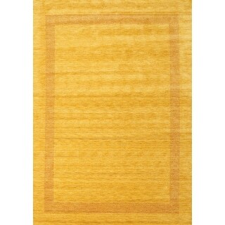 Ahgly Company Machine Washable Contemporary Deep Yellow Area Rugs - Bed ...