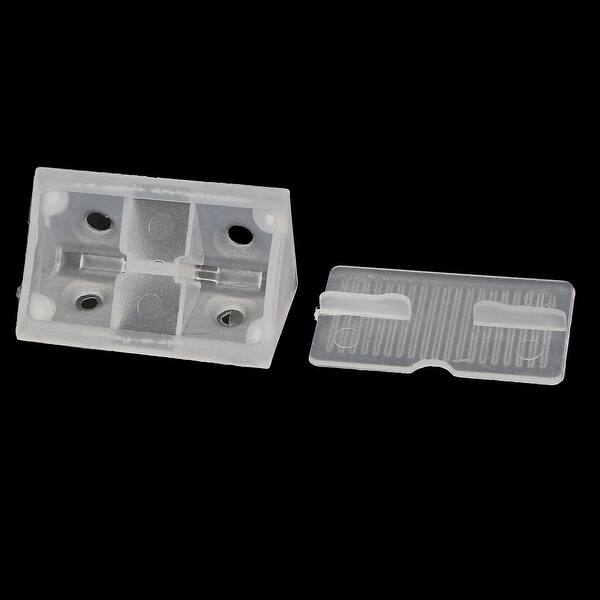 Cabinet 4 Holes Shelf Corner Brace Joint Brackets Support Clear 48pcs ...