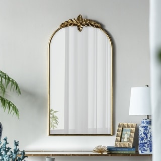 Arched Wall Mirror with Gold Metal Frame - Bed Bath & Beyond - 39451799