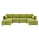 Modular U-shaped adjustable sectional sofa with reversible chains and ...