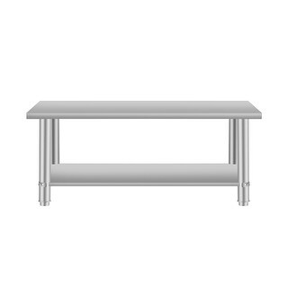 60 x 24in Stainless Steel Kitchen Prep Table Work Benches with Under ...