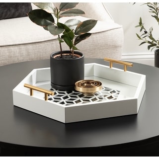 Kate and Laurel Caspen Hexagon Decorative Tray - Bed Bath & Beyond ...