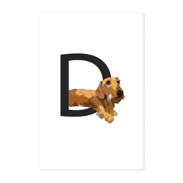 Ddog Illustrations Alphabet Animals Dachshund Dog Art Print/Poster ...