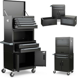 Large Rolling Tool-Chest Heavy Duty Tool-Cabinet on Wheels w/ Drawers ...