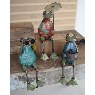 Set of 3 Recycled Metal Frogs - 11-inch Tall - Bed Bath & Beyond - 35221259