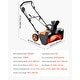 23" 15A Corded Electric Snow Blower, Dual LED Headlights, 180° Rotating ...