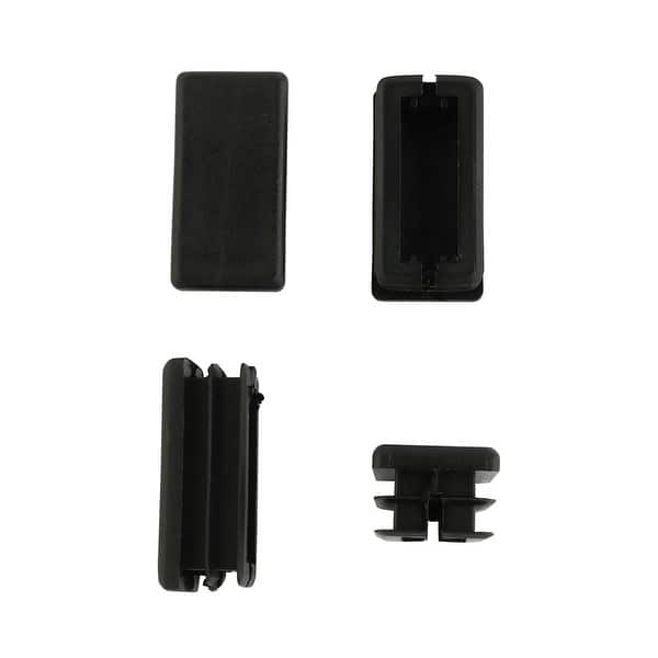 20mm x 40mm Plastic Square Tube Inserts End Blanking Caps Black 10 Pcs ...