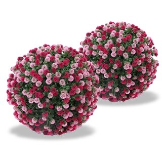 Artificial Clover Eucalyptus Orb Topiary Ball with UV Protection 18.5 ...