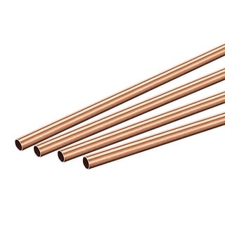 Copper Round Tube 4mm OD 0.2mm Wall Thickness 300mm L Pipe Tubing 4Pcs ...