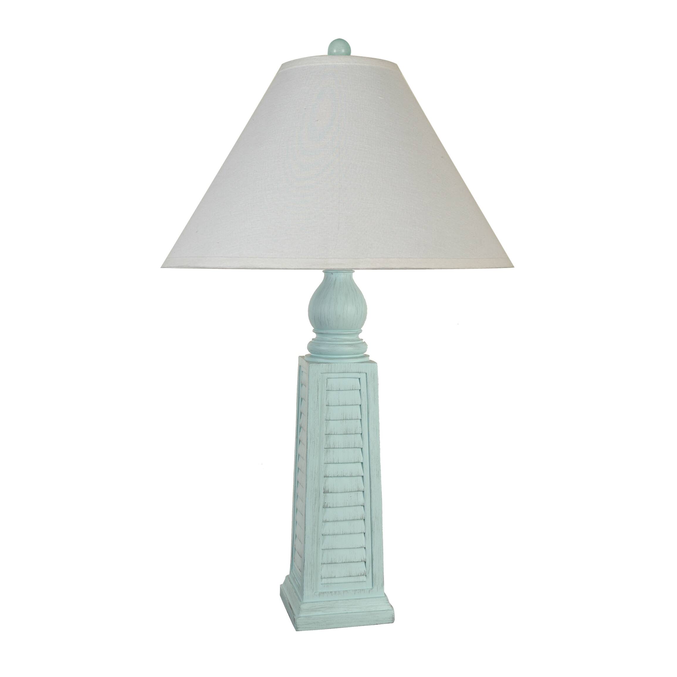 29" Shutter Table Lamp with Shade, Light Blue (Set of 2) - N/A - On ...