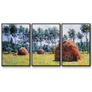 Haystacks at Giverny, 1884 - Multi Piece Framed Canvas - Bed Bath ...