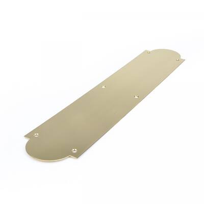 Brass Door Push Plate Arch Design Lifetime Finish 14 3/4 H | Renovator ...