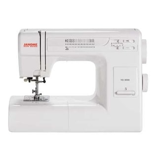 Janome HD3000 Heavy-Duty Sewing Machine with 18 Built-in Stitches - Bed ...